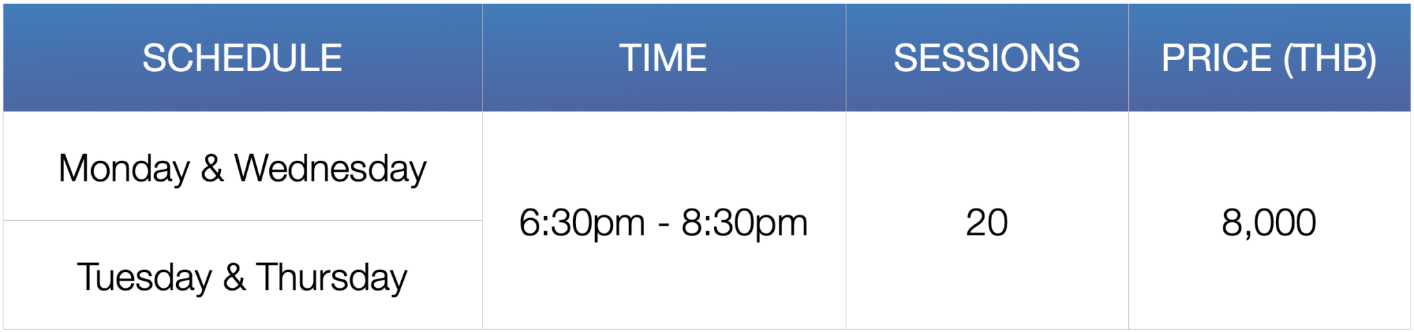 Night / Weekend Classes | Thai Language School Bangkok | Duke Language